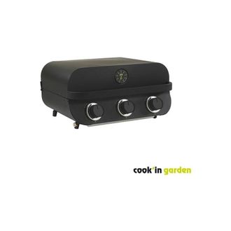 COOK IN GARDEN Cookin Garden - Barbecue a gaz Flavo 60 - a poser - 3 br&ucirc;leurs droits en inox - 8,4 kW - Allumage Piezzo
