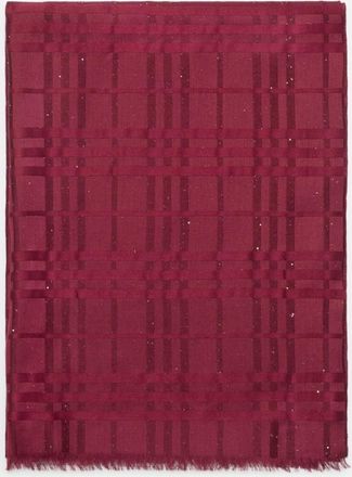 Burberry &Eacute;charpe large en soie, laine et cachemire Check