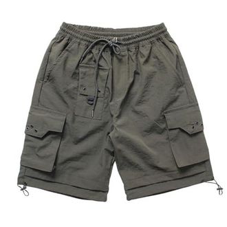 Generic Pantalon cargo pour homme, pantalon de jogging d&eacute;t&eacute; d&eacute;contract&eacute; avec poche de 12,7 cm, style r&eacute;tro, Vert, 4XL