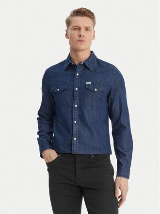 Guess Hemd M6GH88 D1052 Dunkelblau Regular Fit