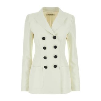 Philosophy di Lorenzo Serafini Femme, Vestes, Blanc, Taille: 36 FR Jersey Blazer