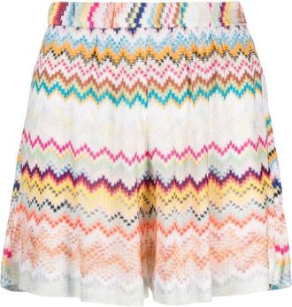 Missoni Femme, Shorts, Multicolore, Taille: 40 FR Shorts motivo a zigzag