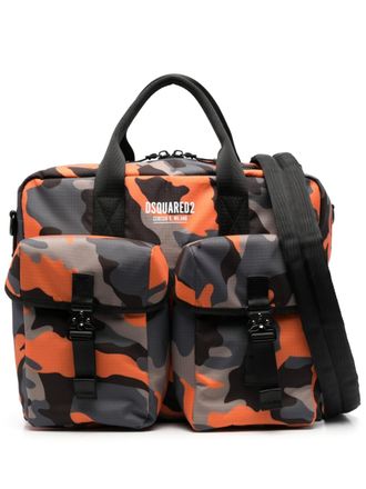 Dsquared2 sac zipp&eacute; &agrave; imprim&eacute; camouflage - Noir