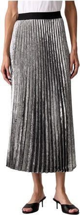 A|X Armani Exchange Jupe midi pliss&eacute;e - Femme - Jupes - Gris - Taille: 38 FR
