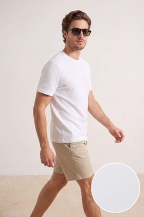 Trendyol MAN Herren Wei&szlig; Einfarbig Kurz Regular Fit T-Shirts