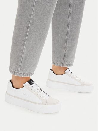 Calvin Klein Sneakers Vulc Flatf Laceup HW0HW03086 Wei&szlig;