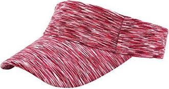 Generic Casquettes &agrave; d&eacute;grad&eacute; de couleur r&eacute;glable Protection solaire vide Athletics Visi&egrave;re Baseball Casquettes sans visi&egrave;re Femme, rouge, taille unique