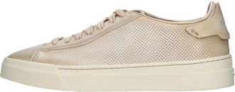 Santoni Homme, Chaussures, Beige, Taille: 41 EU Perforated Leather Baskets