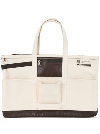 As2ov sac cabas Alberton &agrave; poches - Blanc
