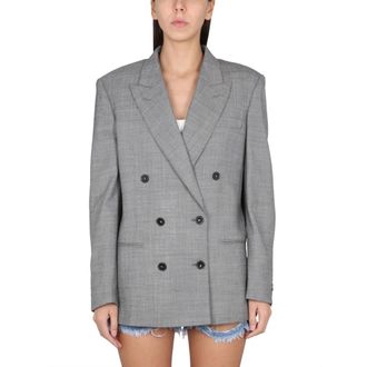 Stella McCartney Oversized Double-Breasted Blazer - - Jackets - Damen - Grau - M