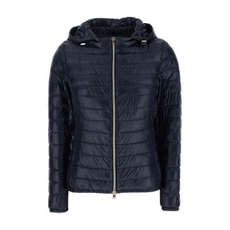 Herno Femme, Vestes, Bleu, Taille: 44 FR Doudoune Courte en Nylon