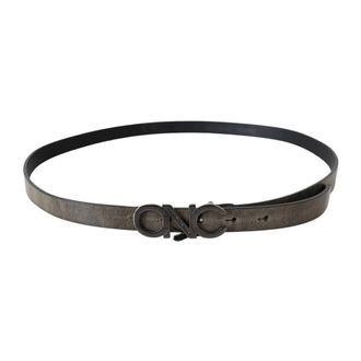 Costume National Lederg&uuml;rtel mit Buchstaben-Logo-Schnalle - - Accessories - Damen - Braun - ONE SIZE