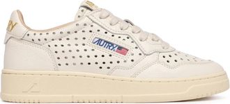 Autry Femme, Chaussures, Blanc, Taille: 38 EU Baskets en cuir perfor&eacute; Medalist