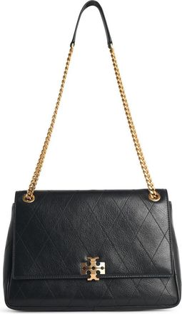 Tory Burch Tory Burch Sac &agrave; bandouli&egrave;re Lear noir moyen Charlie Matelass&eacute;