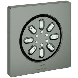 GROHE Seitenbrause Rainshower Aqua Cube 7,5x7,5cm, 2 Stahlarten, hd graph. geb