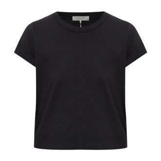Rag & Bone Baumwoll-T-Shirt mit Rundhalsausschnitt - - Tops - Damen - Schwarzk - M