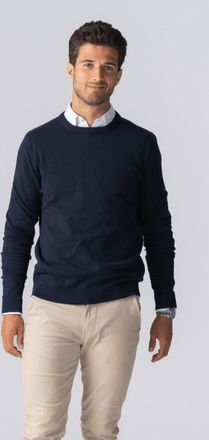 Perform Collection Pullover mit Rundhalsausschnitt - Marineblau