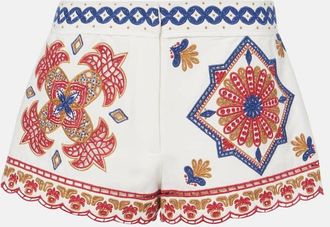 Farm Rio Short brodé en coton mélangé