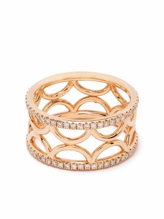 Loyal.e Paris bague Perp&eacute;tuel.le en or rose recycl&eacute; 18ct pav&eacute;e de diamants
