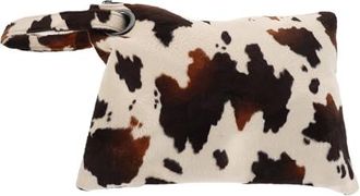 Holibanna Pochette Zipp&eacute;e &agrave; Motif Vache Marron pour Femmes Petit Sac &agrave; Main R&eacute;sistant et Organis&eacute; Portefeuille Unique pour Soir&eacute;es Mariages et Occasions Formell