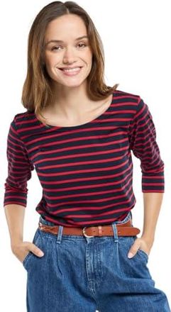 Armor Lux Marini&egrave;re col Bateau en Coton l&eacute;ger