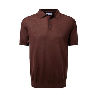 Baldessarini Woll-Seiden-Polohemd - - Tops - Herren - Braun - 2XL