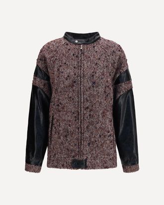 Kristina Ti Virgin wool blend Jacket with leather sleeves Female 40