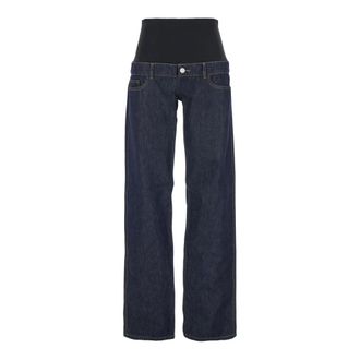 Coperni Femme, Jeans, Bleu, Taille: 36 FR Pantalon Hybride en Denim Jersey