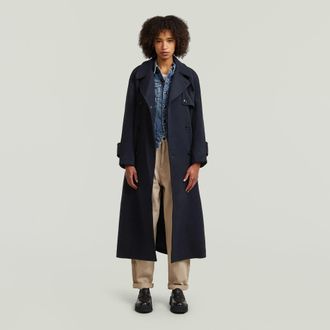 G-Star Wool Trench - Dunkelblau - Damen