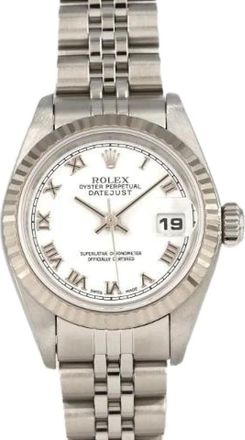 Rolex Datejust Pre-owned en Acier Inoxydable et Or Blanc Automatique - Femme - Pre-owned - Blanc - Taille: ONE Size