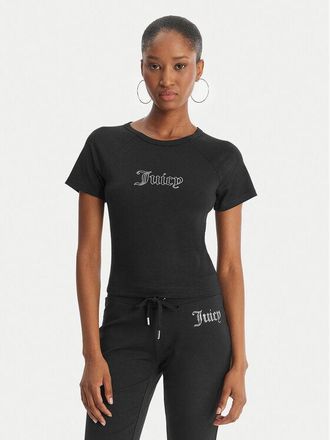 Juicy Couture T-Shirt Baby JCWCT126317 Schwarz Slim Fit