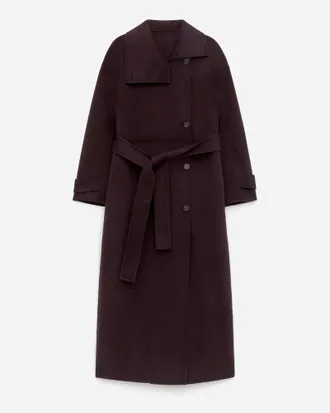 Arket Mantel Mit Stehkragen Aus Wollmischung -Rot