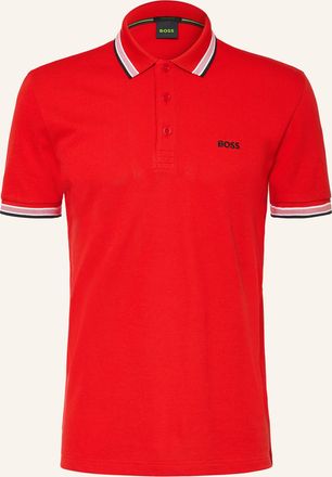 HUGO BOSS Piqu&eacute;-Poloshirt Paddy Curved Regular Fit rot