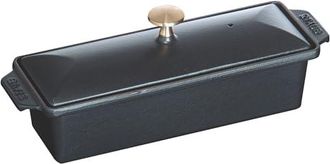 Staub Terrine en Fonte, Rectangulaire, 30 x 11 cm, Noir Mat, Noire