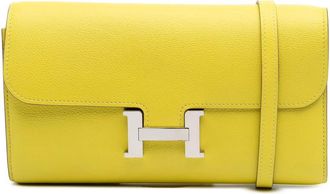 Herm&egrave;s Hobo Bags - Evercolor Constance Wallet To Go - Gr. unisize - in Gelb - f&uuml;r Damen