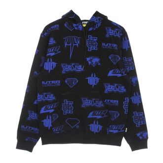 Iuter Schwarzer Hoodie mit Hornmuster - - Sweatshirts & Hoodies - Herren - Schwarzk - XL