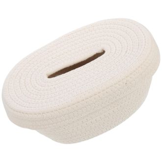 NUOBESTY Dekorativer Taschentuchspender aus Baumwollseil Gewebte Aufbewahrungsbox f&uuml;r Papierhandt&uuml;cher Geeignet f&uuml;r Wohnzimmer und Schlafzimmer