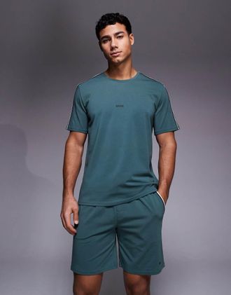 Boss Orange by Hugo Boss BOSS Bodywear - Unique - Lounge-Shorts in Dunkelgr&uuml;n, Kombiteil