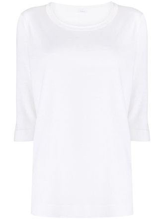 Malo T-Shirt mit Falten - Wei&szlig;