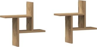 Generic Wandregale 2 St&uuml;ck, Holzwerkstoff-Aufbewahrung, Stilvolles Schwebendes Wandregal f&uuml;r Wohnzimmer, Schlafzimmer und Heimb&uuml;ro (38 x 12 x 38 cm)