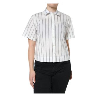 Dolce & Gabbana Gestreiftes Poloshirt mit kurzen &Auml;rmeln - - Blouses & Shirts - Damen - Wei&szlig; - L