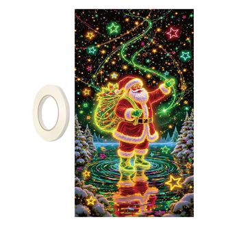 Generic Verbessertes Nachtleuchten: Das Weihnachts-T&uuml;rbanner Verf&uuml;gt &Uuml;ber EIN UV-Fluoreszierendes Leuchten, Das Einen Sanften Lichteffekt Erzeugt, Die Festlic