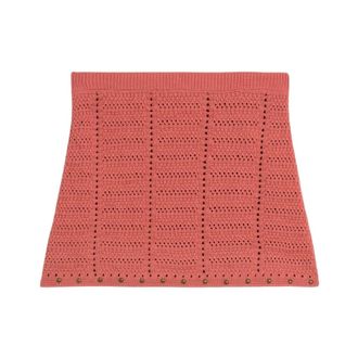 A Paper Kid Femme, Jupes, Orange, Taille: 38 FR Knitted Short Skirt