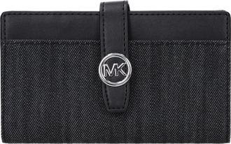 Michael Kors Greenwich Femmes Portefeuille en tissu noir