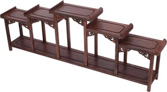 NUOBESTY Baluue Handgefertigtes Display Regal aus Nat&uuml;rlichem Chicken Wing Holz Eleganter Figurenst&auml;nder mit Platzsparendem Design Vielseitig f&uuml;r Sammlerst&uuml;cke