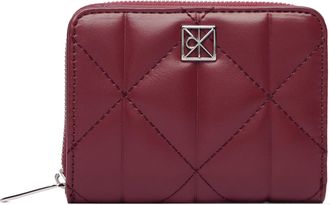 Calvin Klein Geldb&ouml;rse Calvin Klein Quilted Flap Zip Around LV04F1124G Dunkelrot