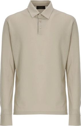 Zanone Homme, Tops, Beige, Taille: XL Polo Ice Cotton
