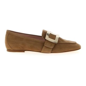 Roger Vivier Femme, Chaussures, Beige, Taille: 37 EU Mocassins &agrave; boucle en m&eacute;tal