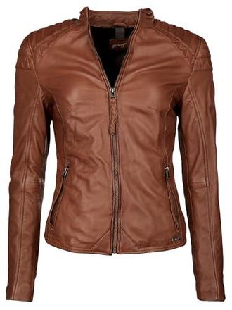 Maze Brightwater Veste en cuir pour femme, cognac, M