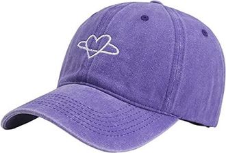 Generic Casquette de baseball en denim pour homme et femme - Tendance - Respirant - Pour la course &agrave; pied, violet, Taille unique